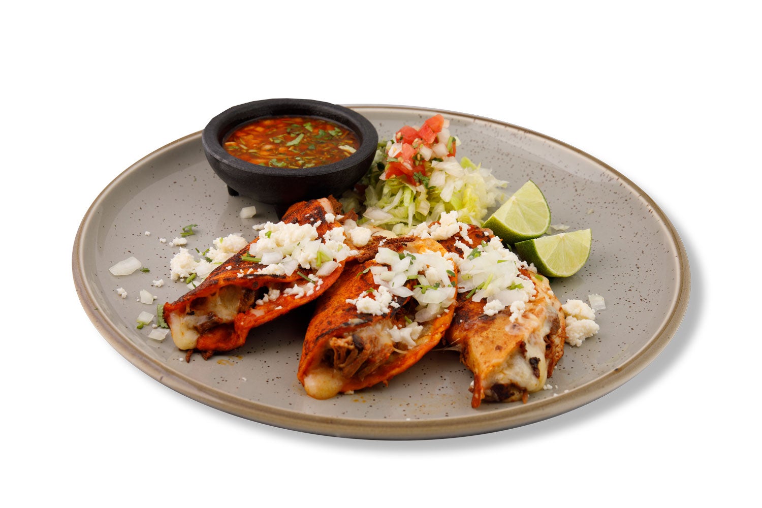 Red Birria Tacos (3) | La parrilla on hart . beaverton. mexican restaurant